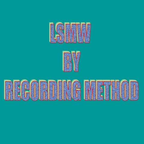 Recording Though Naster Data Of Lsmw Ppt