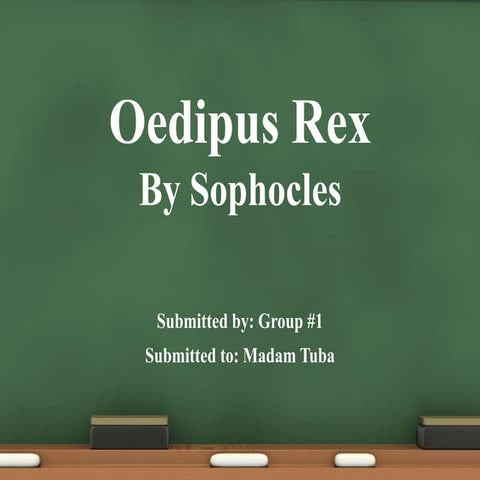 Characterization Of Oedipus Rex - Presentation Slides - By Rehan Butt | PDF