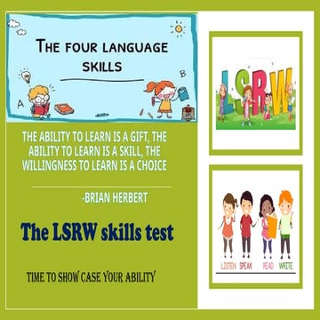 lsrw for kids school education on school | PPTX