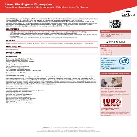 Lssch formation-lean-six-sigma-champion | PDF