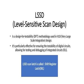 Lssd Level Sensitive Scan Design Vlsi Ece 6th Sem Pptx Computing