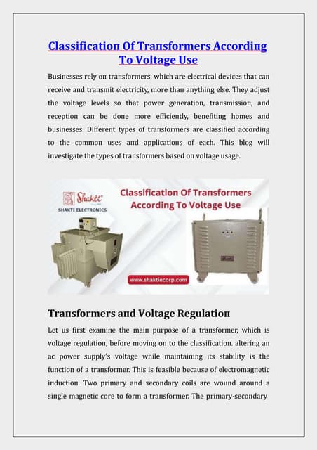 Benefits Of Isolation Transformers In The Industrial Sector | PDF