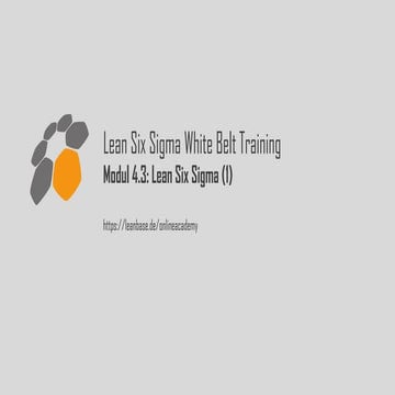 Modul 4.3: Lean Six Sigma (1) | PDF