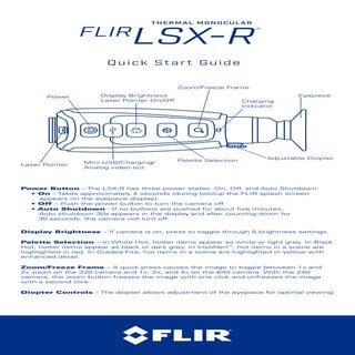 Quickstart Guide | Flir Breach PTQ | Optics Trade | PDF