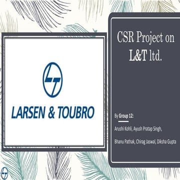 CSR Spending by L&T | PPTX