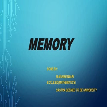 MEMORY | PPT