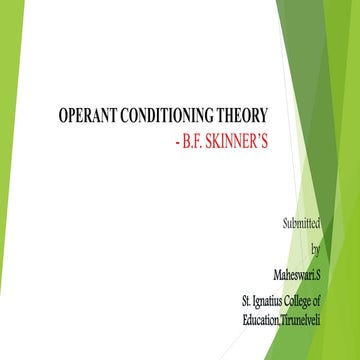 OPERANT CONDITIONING THEORY | PPT