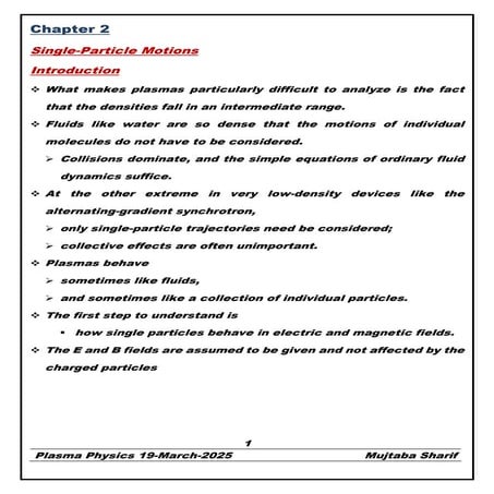 LT 01 Single Particle Motion, Uniform E&B, E=0 For Students.pdf