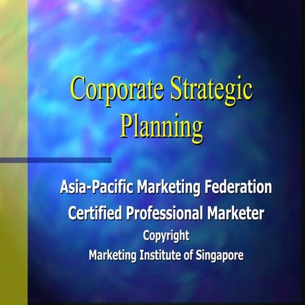 corporate stragy planning | PPT