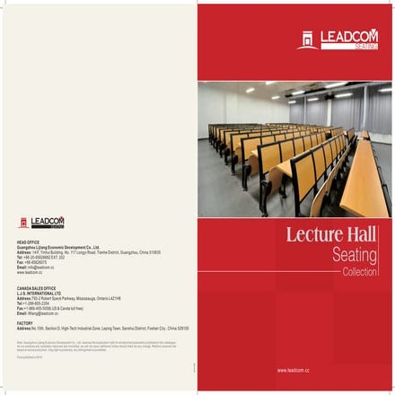 Leadcom lecture hall seating collection | PDF | Business Expos & Conferences | Events