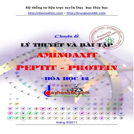 Lý thuyết & bài tập aminoaxit peptit protein Hóa 12 | PDF