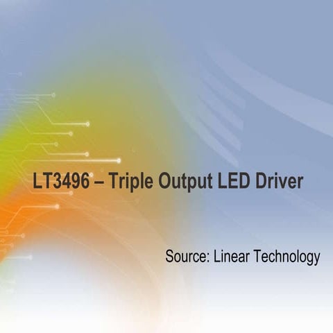 LT3496 - Triple Output LED Driver | PPT | Home Appliances | Home & Garden