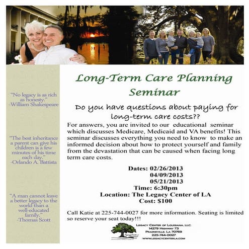 Long-Term care Planning Seminar | PDF