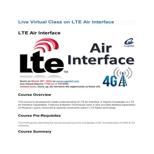 Lte air interface- Live | DOCX
