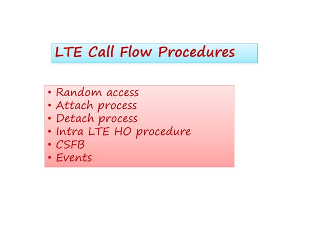 LTE Call Flow Procedures ,Intra LTE HO procedure | PPT LTE Call Flow Procedures ,Intra LTE HO procedure | PPT