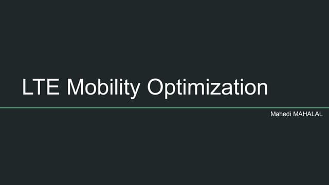 Lte mobility optimization | PDF Lte mobility optimization | PDF