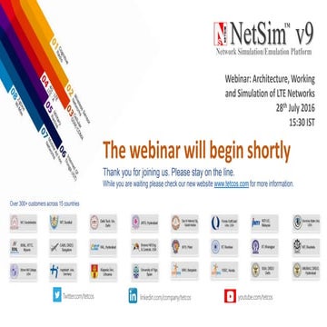 NetSim Webinar on LTE Networks | PPTX