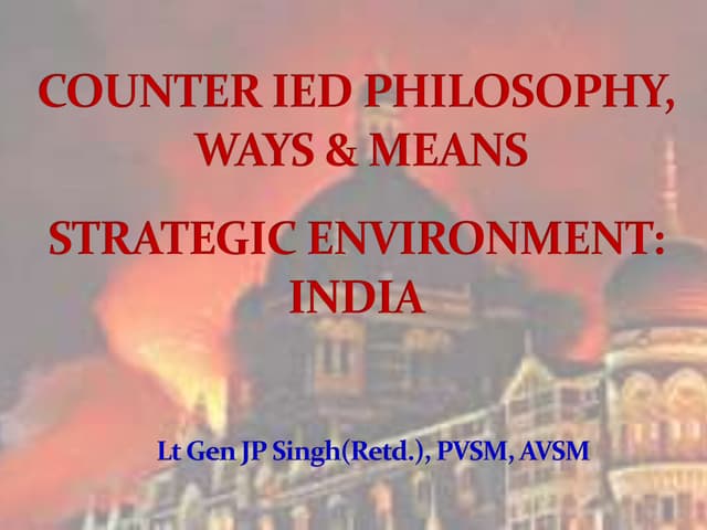 In-depth IED Awareness Training | PPTX