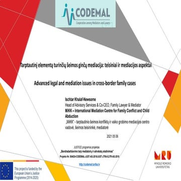 CODEMAL Project Training materials, Lithuania, Day 2 | PPT