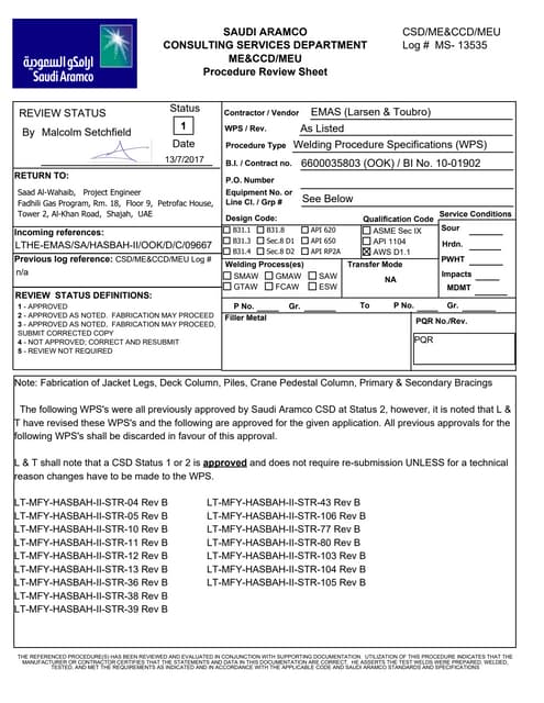 Form-OS-0402-HE- Handing Taking Over Report For Engineers rev00 NEW ...