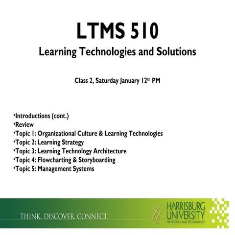 Ltms 510 Class 2 | PPT