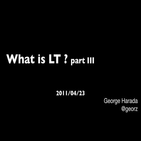 What is LT ? | PPT