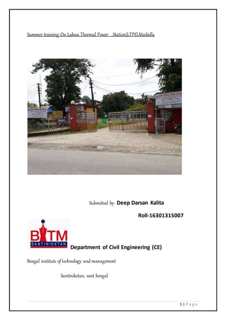 01 Redevelopment of the Proctor Hydroelectric Powerstation ...