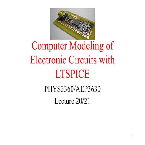 LTspice_lecture electronic circuit Modeling.pptx