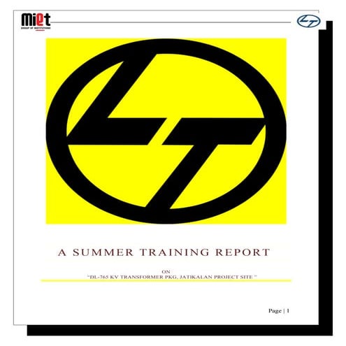 L & t training project | PDF