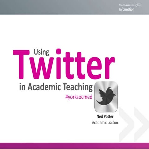 Using Twitter in Academic Teaching | PPTX