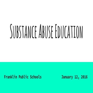 Substance Abuse Education - 2016 | PDF | Illegal Drugs, Tobacco ...