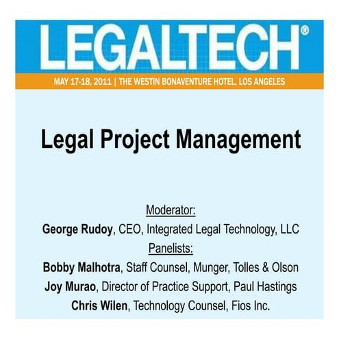 Legal Project Management | PPT