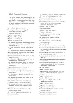 Latex Cheat Sheet | Ppt