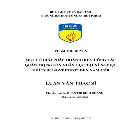 Luận văn: Hoàn thiện quản trị nguồn nhân lực tại xí nghiệp khí ...