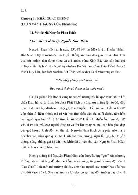 Luận văn: Nghệ thuật xây dựng nhân vật trong truyện ngắn của Nguyễn Huy ...