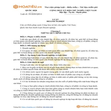 luat-doanh-nghiep-2020 bậc đại học sinh viên | PDF