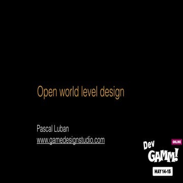 Open world level design / Pascal Luban | PDF