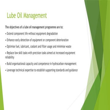 Lube Oil ANALYSIS IN OIL MINING industry | PPTX