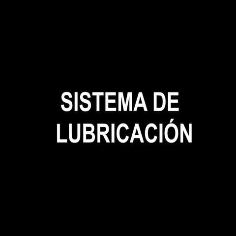 5. sistema de lubricacion | PPT