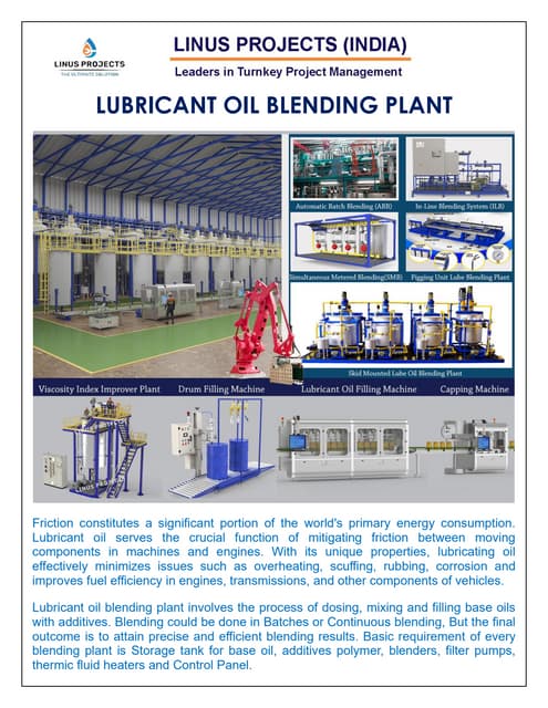 Skid Mounted Lube Oil Blending Plant Machinery | PDF