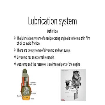 Lubrication system | PPTX | Auto Technology | Automotive