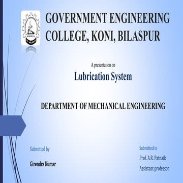 Lubrication System Ic Engine Unit Iii Pptx