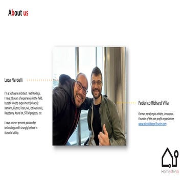 SFSCON23 - Luca Nardelli - Home4Me – IoT and AI at service of disability | PPT