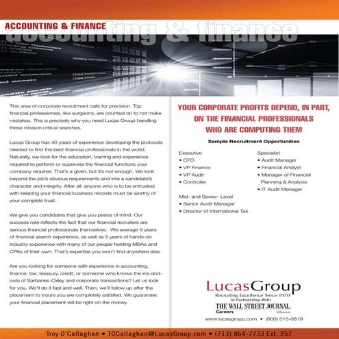 Lucas Group Accounting & Finance | PDF | Business Accounting & Finance | Business