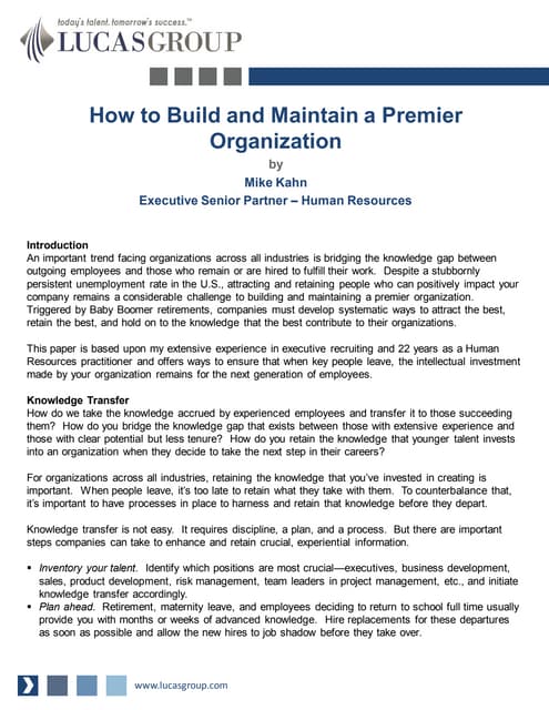 Presentation on Succession Planning | PPTX | Human Resources | Business