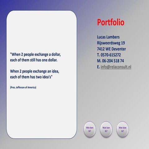 Lucas lambers portfolio | PPSX