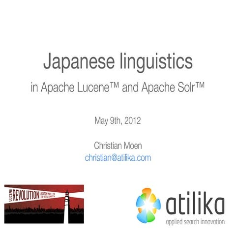 Japanese Linguistics in Lucene and Solr | PDF | Programming Languages | Computing