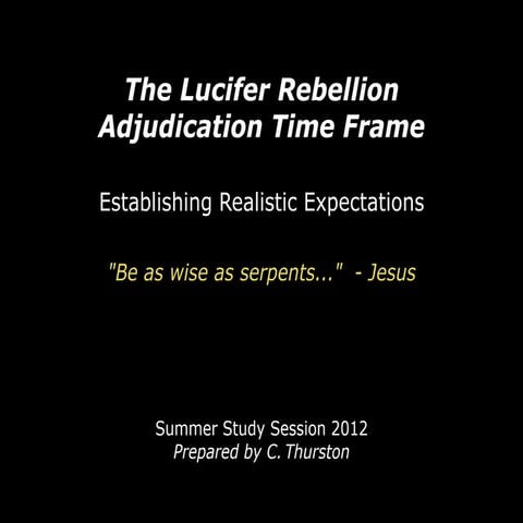 Lucifer Rebellion Adjudication | PPT
