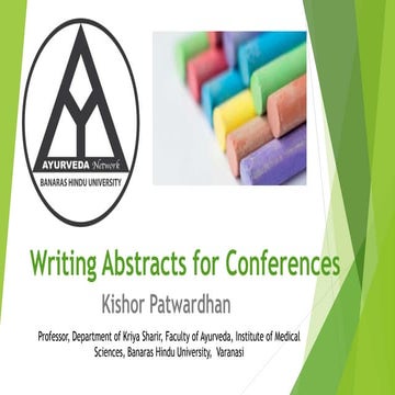 Writing abstracts for conferences | PPTX