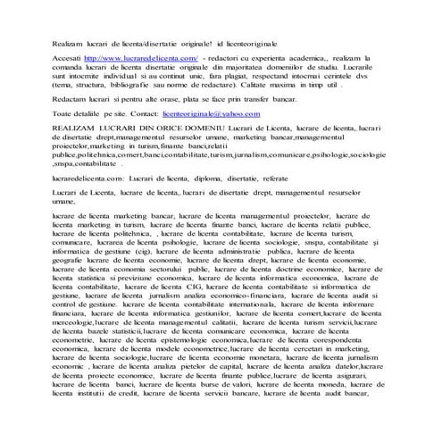 Lucrari de licenta, disertatie drept | PDF